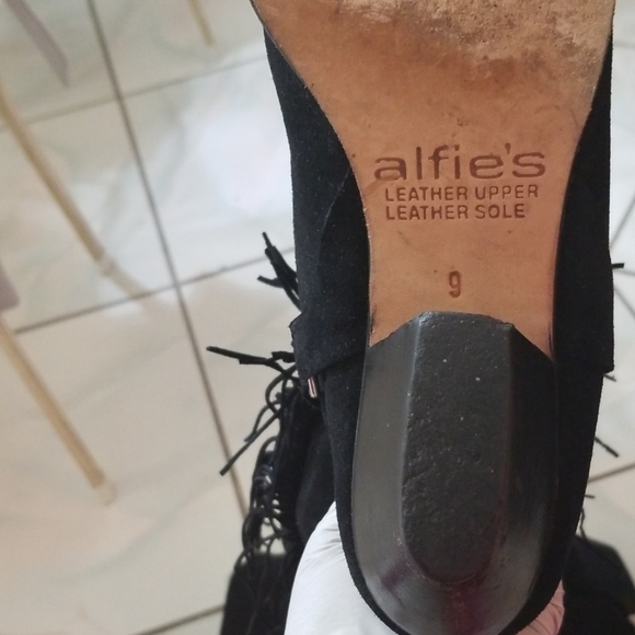 Alfie's | Shoes | Black Suede Boots | Poshmark